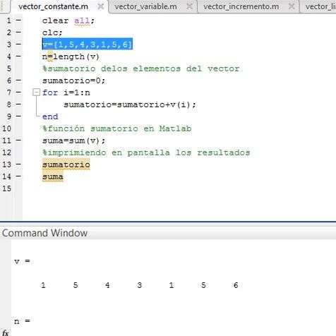 Cómo guardar valores en un vector de MATLAB - Digital Grow